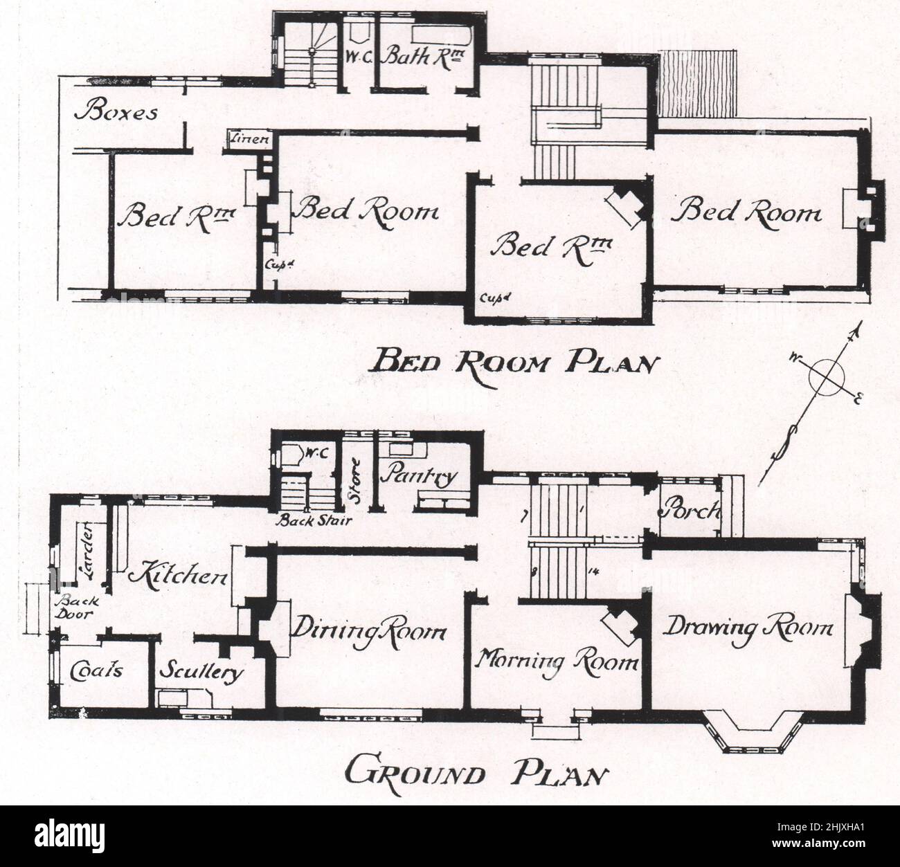 "Wildshaw," Limpsfield, Surrey - Bed Room plan, Ground plan. Arthur ...