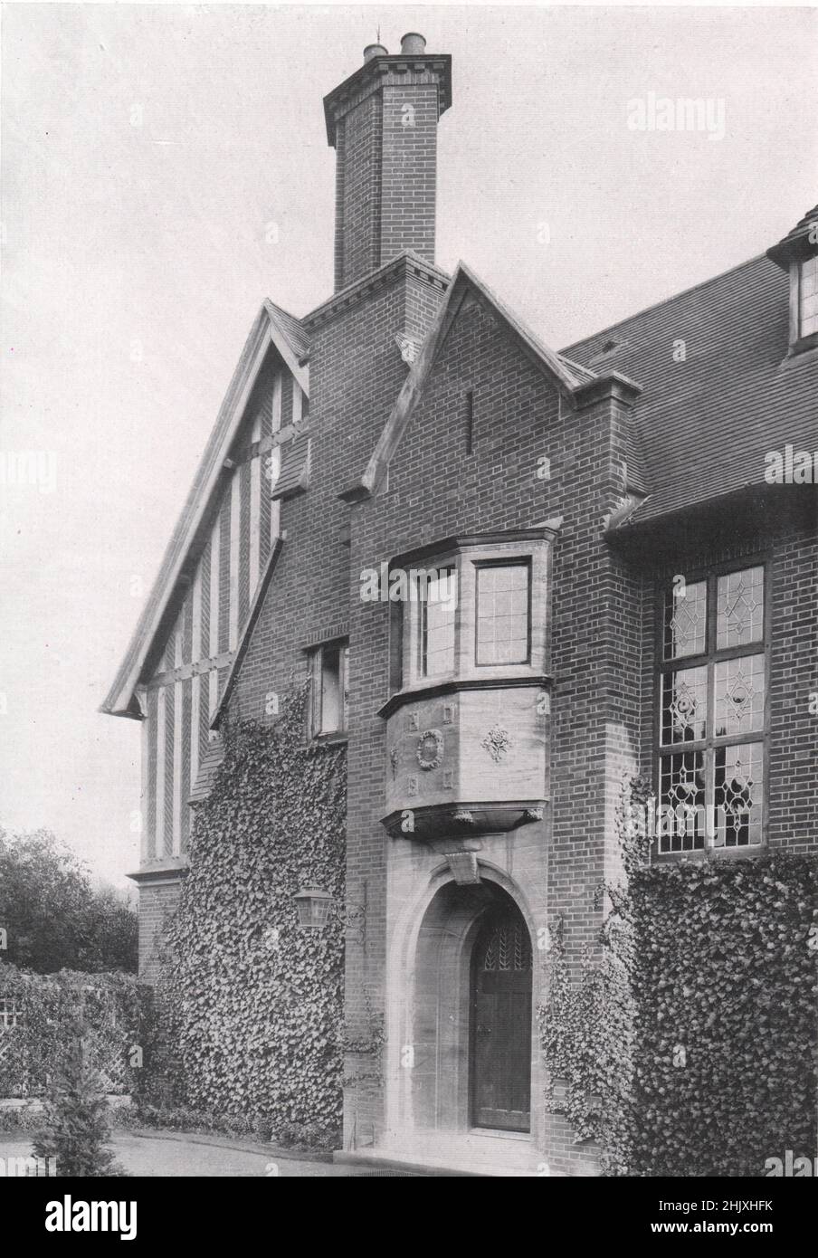 "Brocket." Maidenhead : Detail of Entrance front. Berkshire. R. Clifton ...