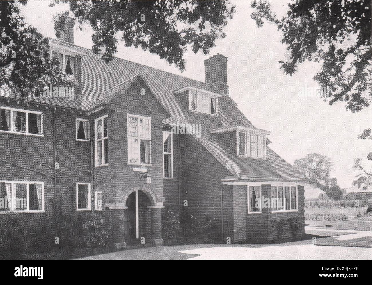 House at Bickley, Kent : Detail of Entrance front. London. C. H. B ...