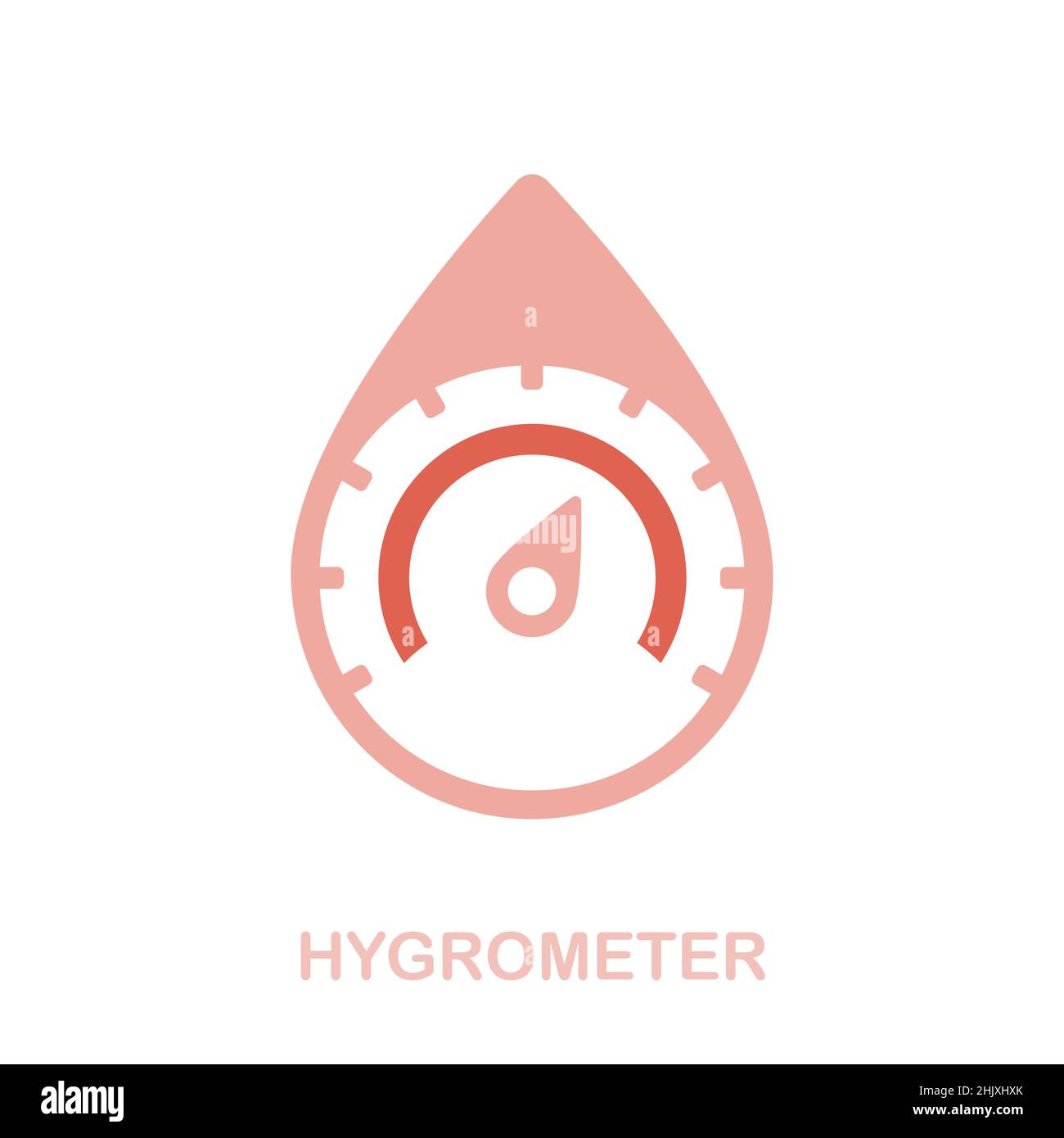 Hygrometer flat icon. Colored element sign from spa therapy collection ...