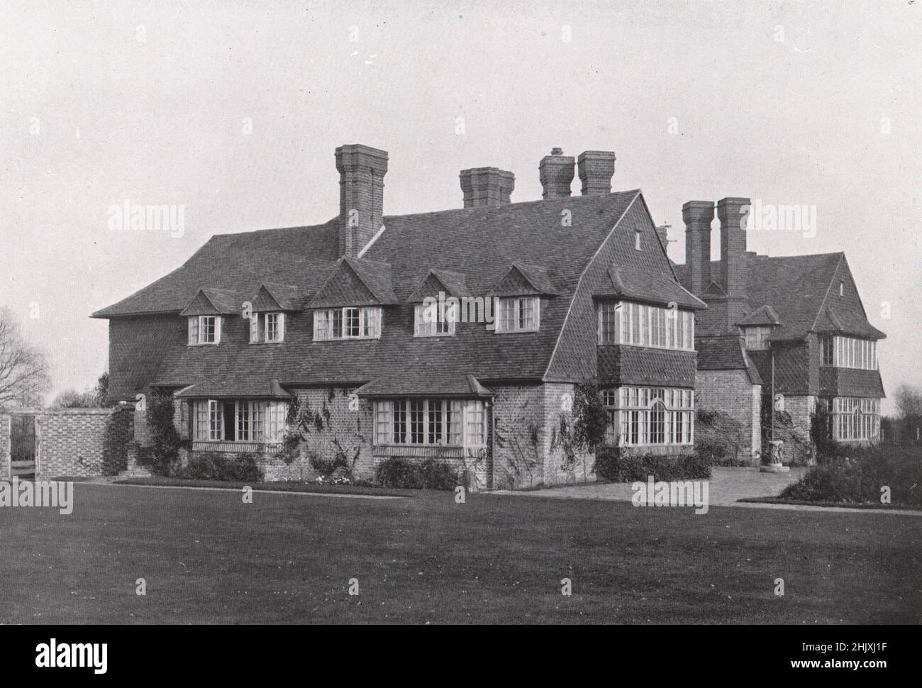 Coldharbour Manor, Forest Row, Sussex : View from the South-west. E ...
