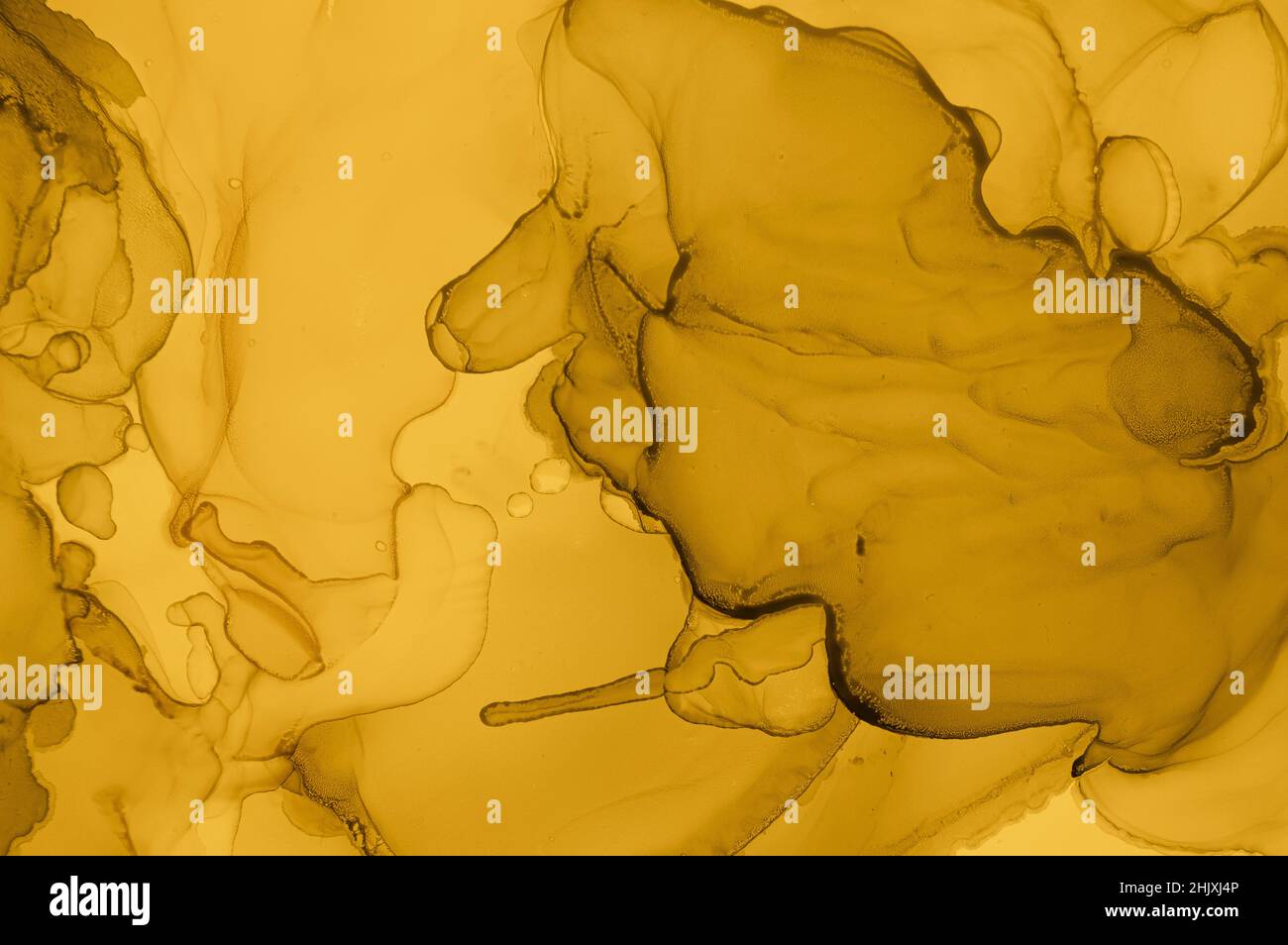 Gold Fluid Art. Abstract Liquid Illustration Stock Photo - Alamy