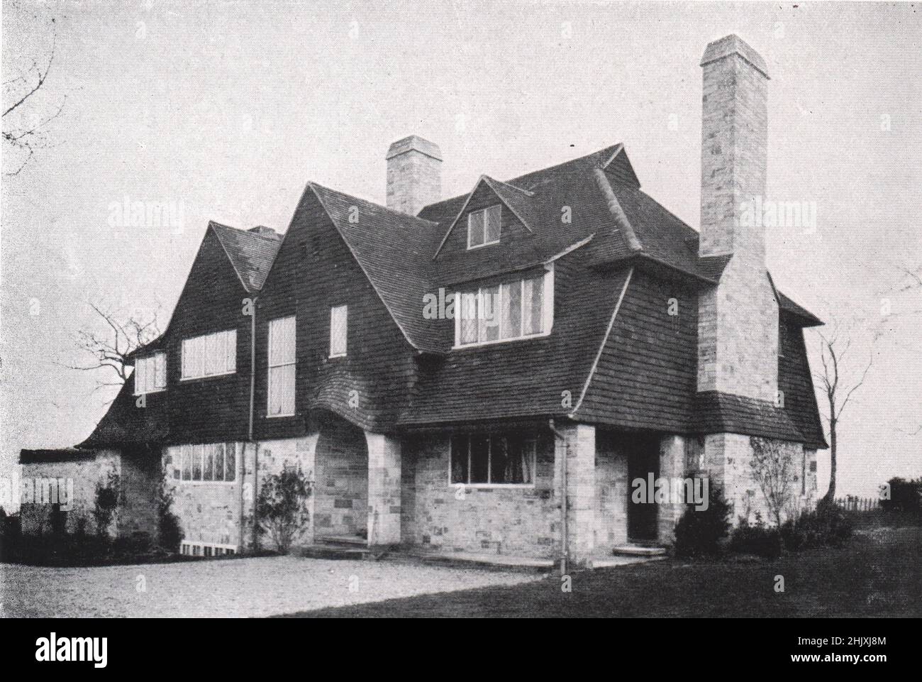 "The old well Cottage," Forest Row, Sussex - Entrance front. E. Turner ...