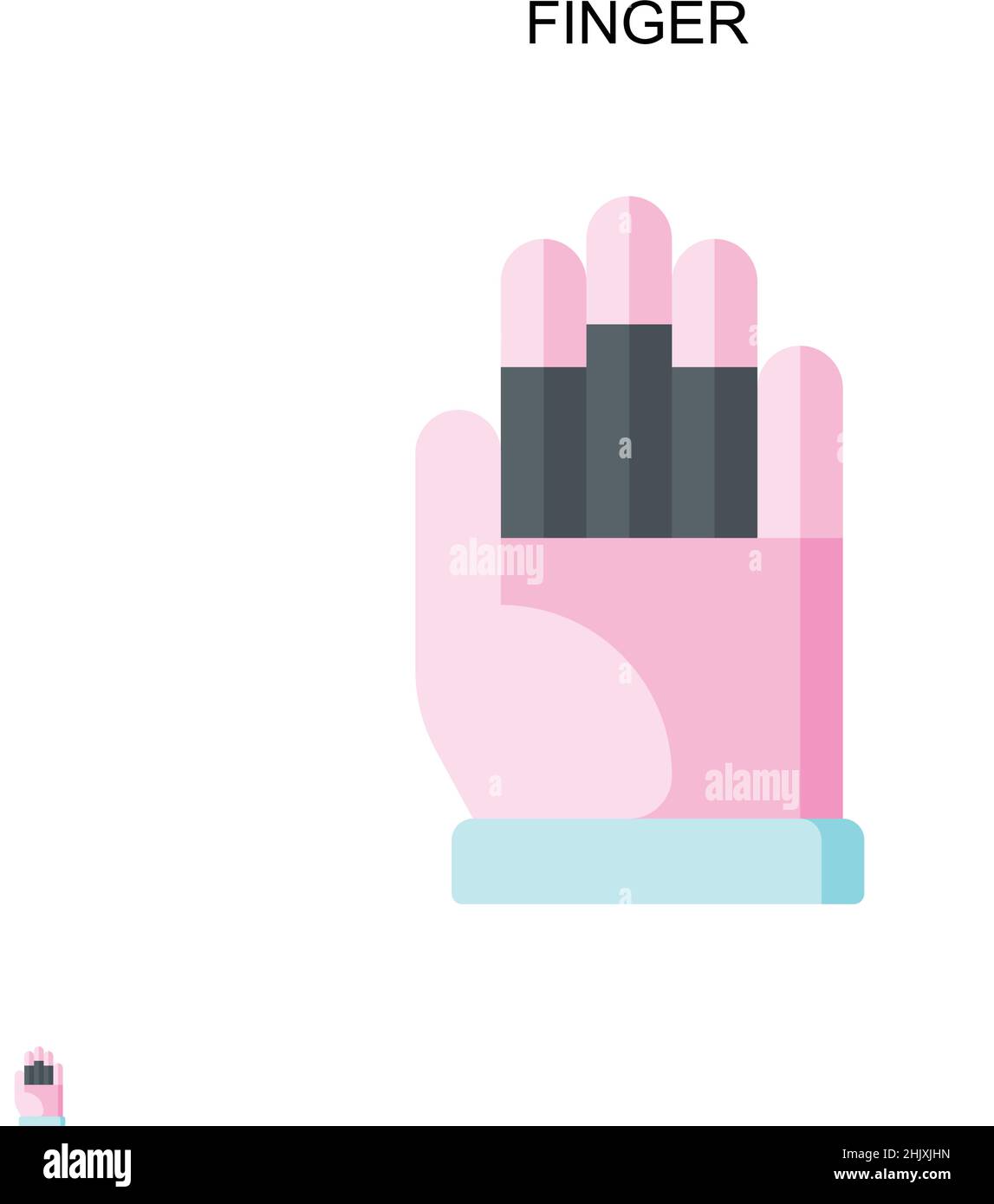 Finger Simple vector icon. Illustration symbol design template for web ...