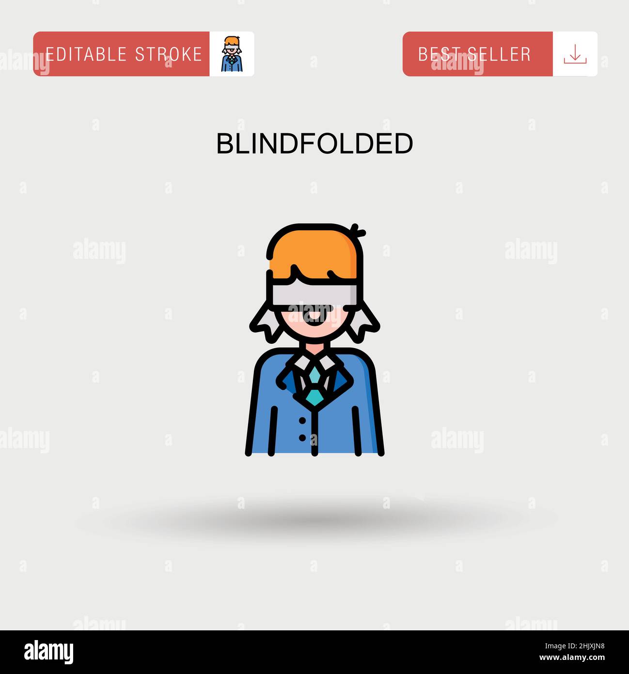 Portrait woman blindfolded eyes Stock Vector Images - Alamy