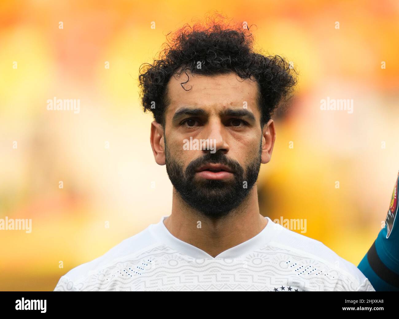 Douala, Cameroon, January, 26, 2022: Mohamed Salah (captain) of Egypt ...