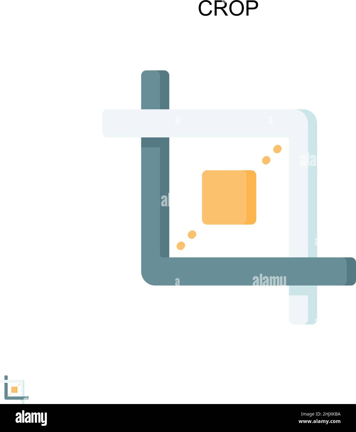 Crop Simple vector icon. Illustration symbol design template for web ...