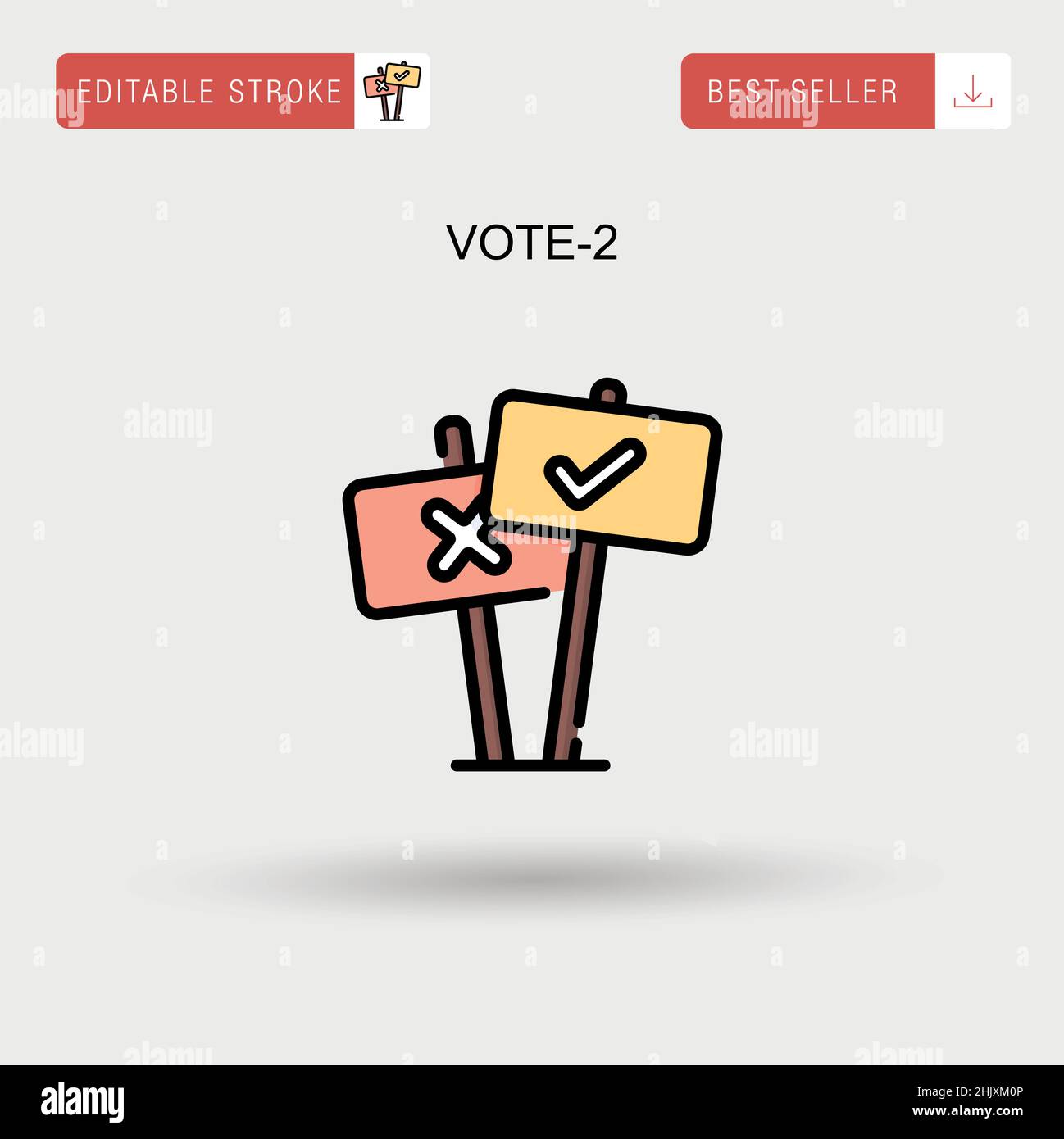Vote-2 Simple vector icon Stock Vector Image & Art - Alamy