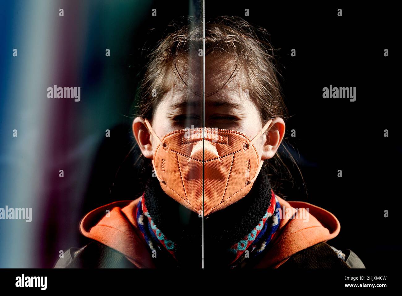 Distorted face reflection hi-res stock photography and images - Alamy