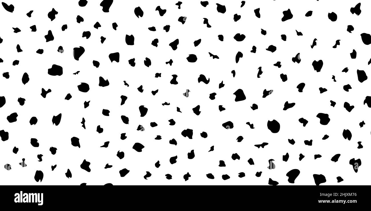 Puppy dalmatian fur abstract simple seamless pattern. Animal camouflage ...