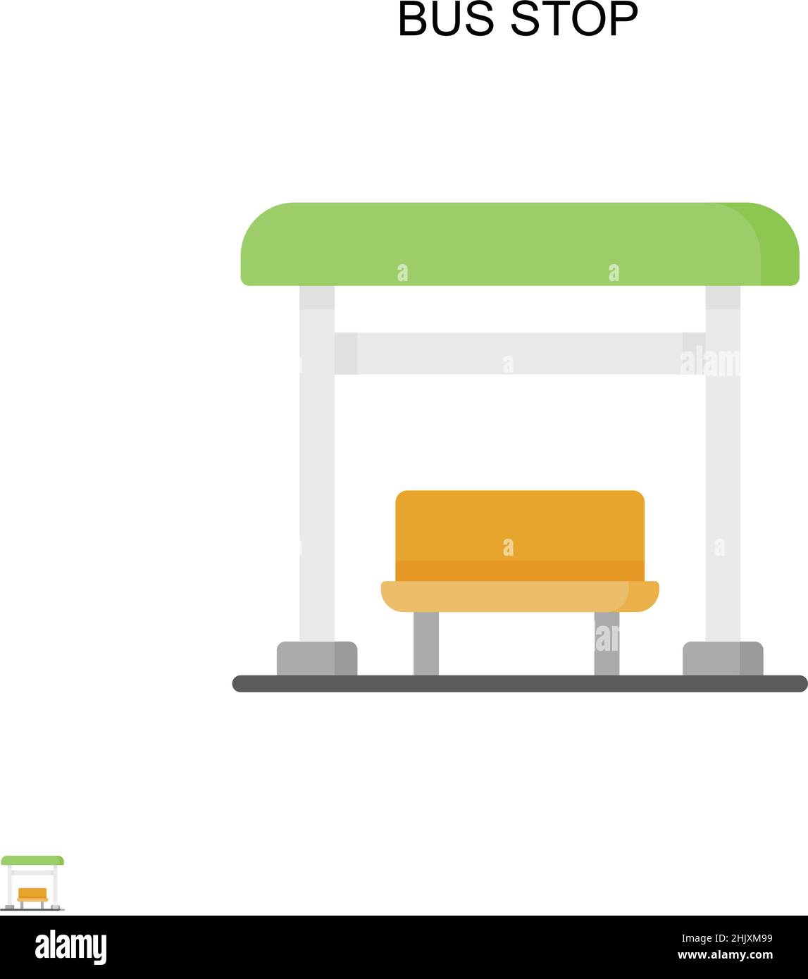 Bus stop Simple vector icon. Illustration symbol design template for ...