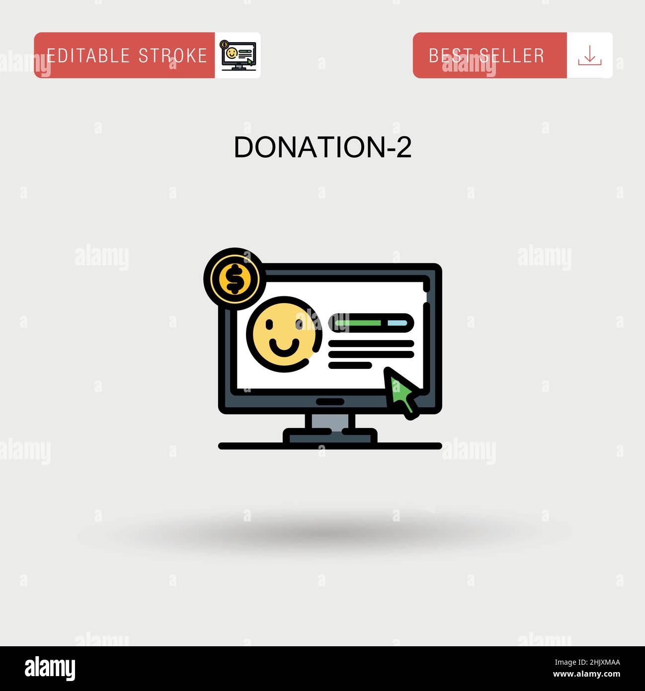 Donation-2 Simple vector icon Stock Vector Image & Art - Alamy