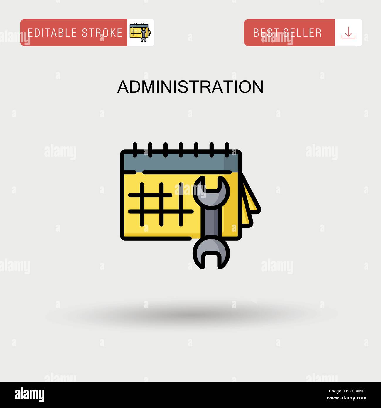 Because of administration Stock Vector Images - Alamy