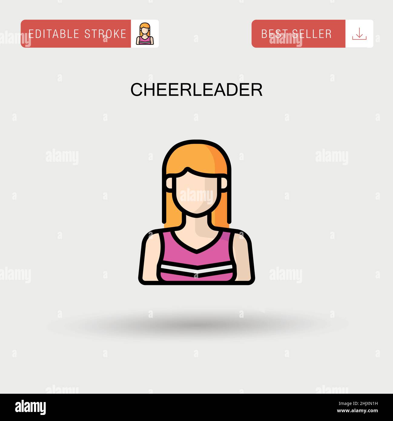Cheerleader Simple vector icon Stock Vector Image & Art - Alamy