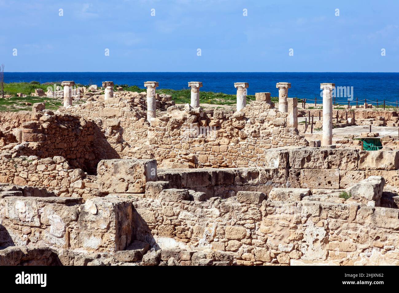 Roman Column architecture building ruins at the Kato Paphos (Pafos ...