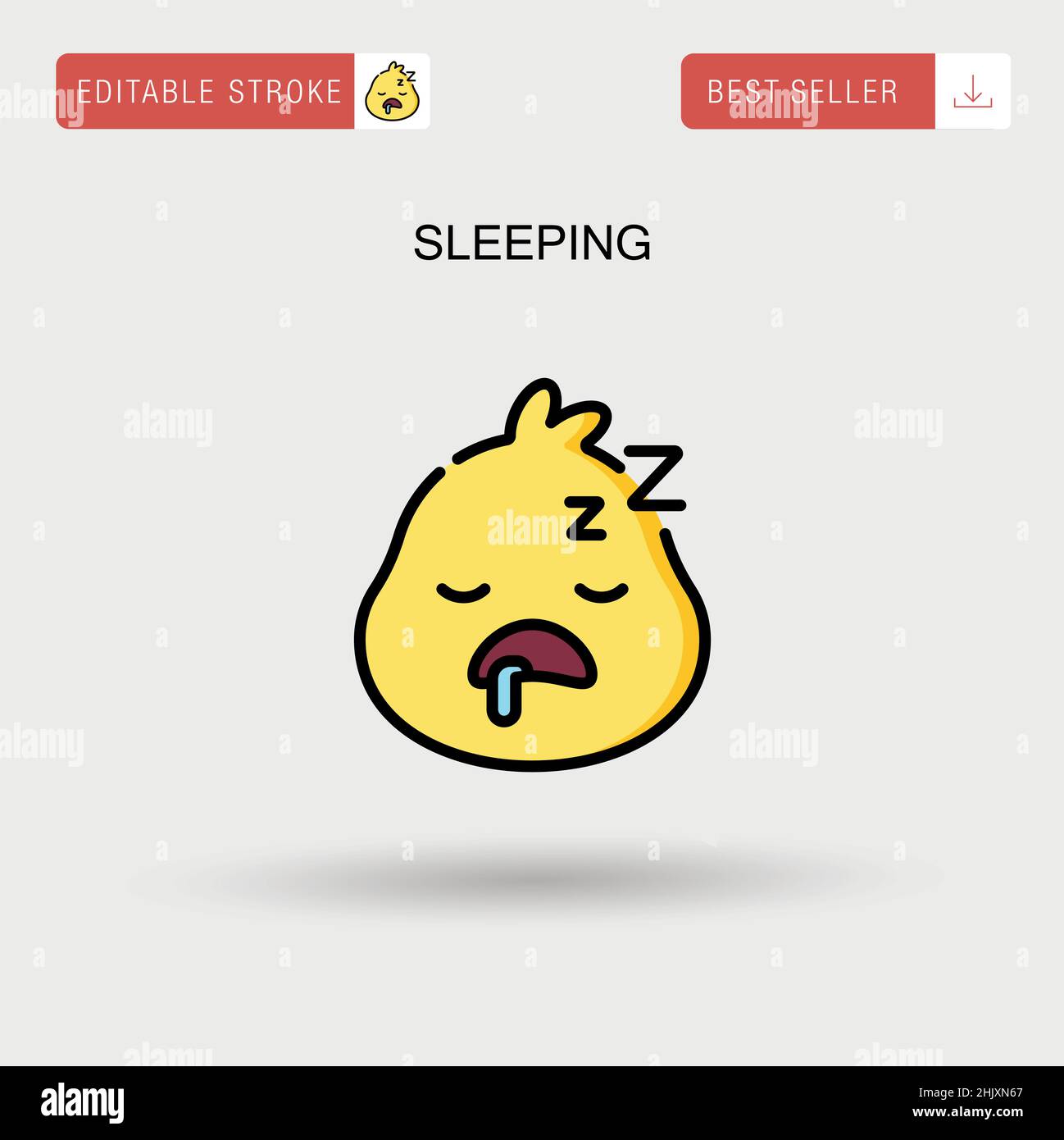 Sleeping Simple vector icon Stock Vector Image & Art - Alamy