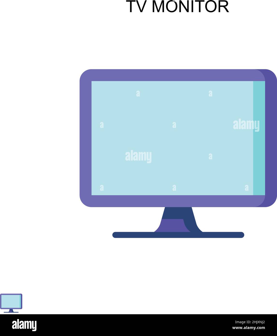 Tv monitor Simple vector icon. Illustration symbol design template for ...