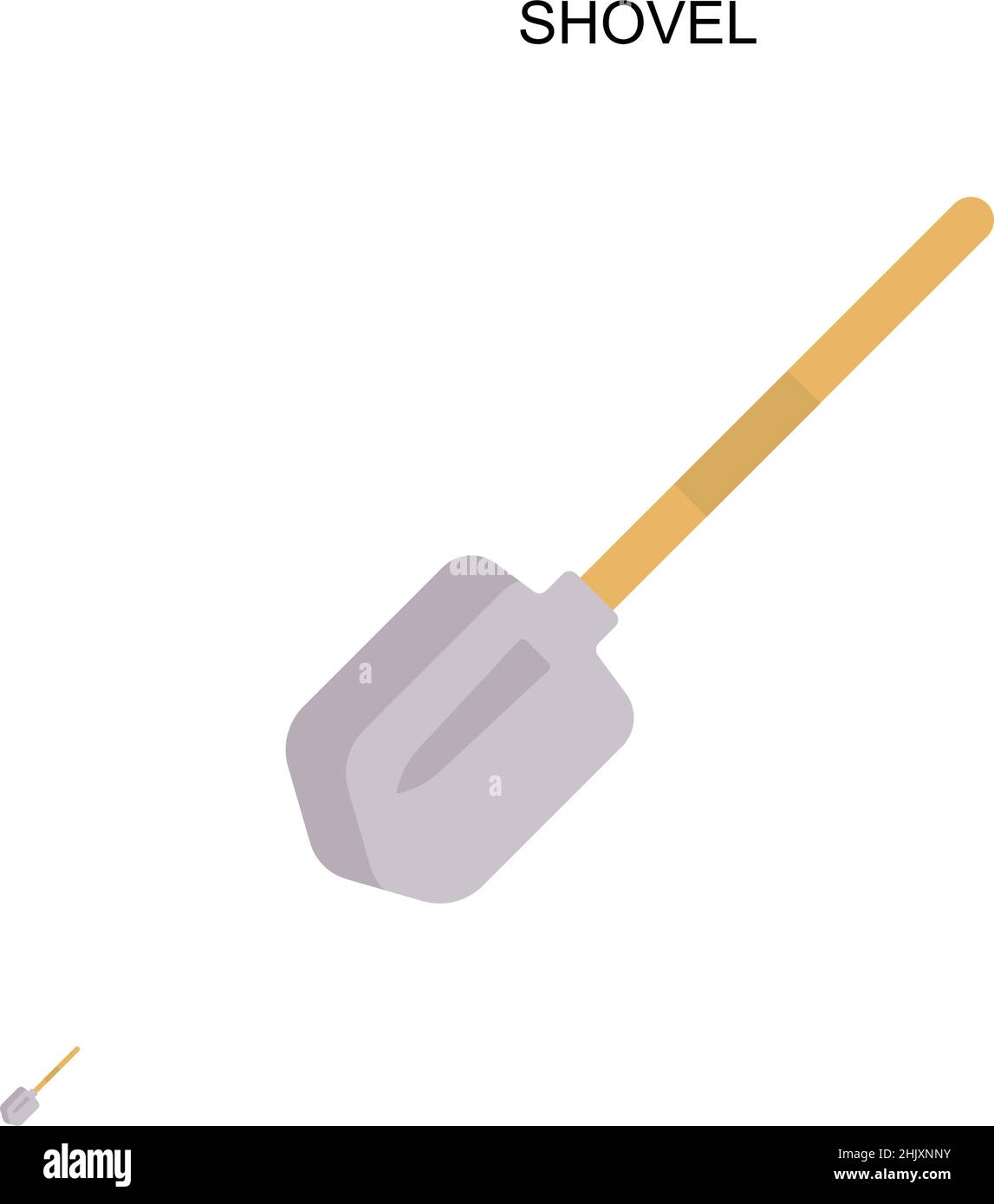 Shovel Simple vector icon. Illustration symbol design template for web ...
