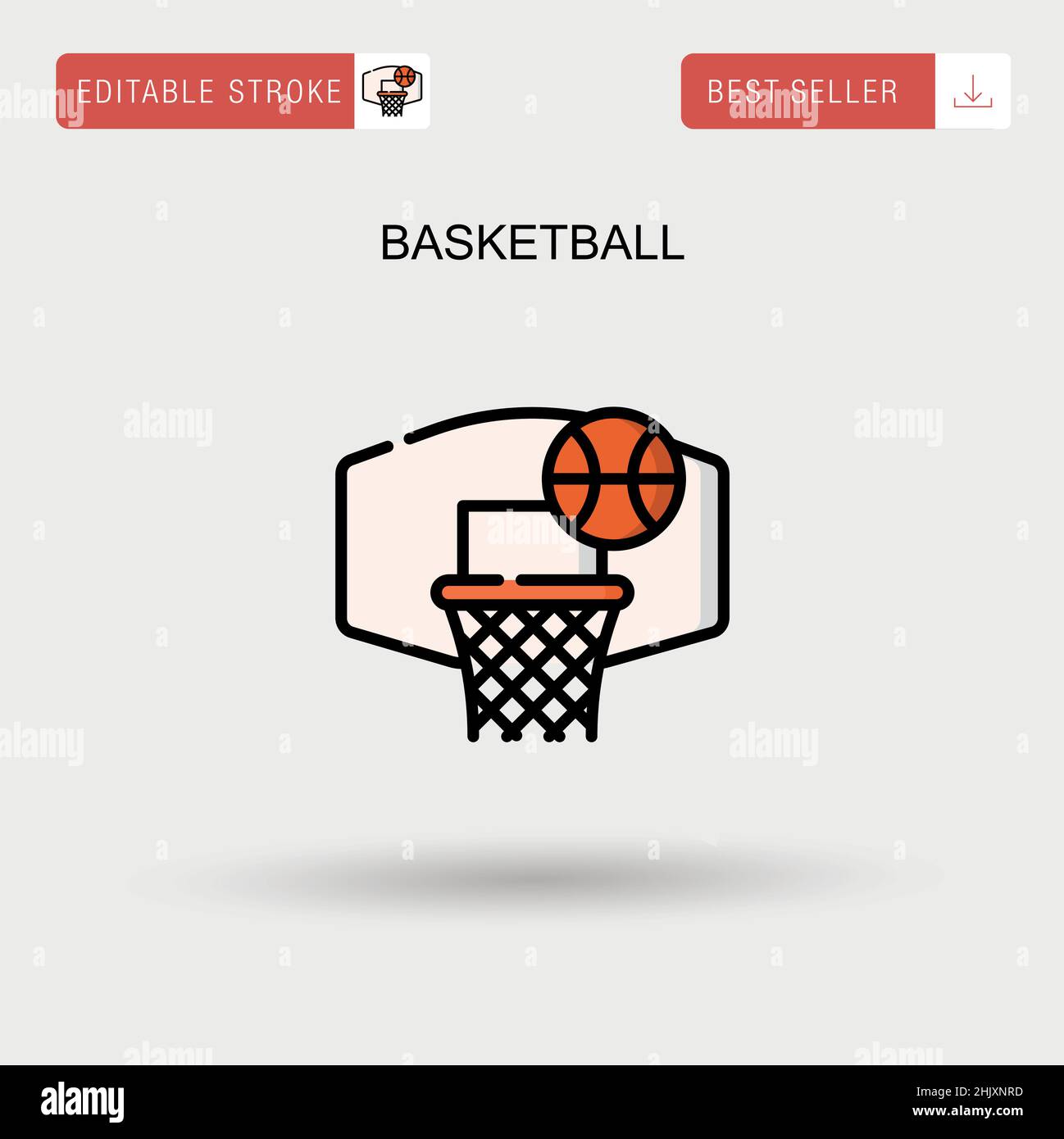 Basketball Simple vector icon Stock Vector Image & Art - Alamy