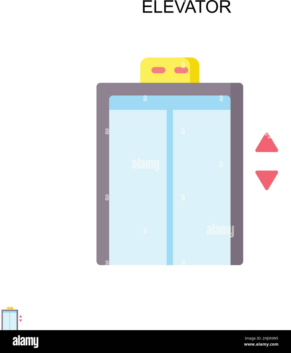 Elevator Simple vector icon. Illustration symbol design template for ...