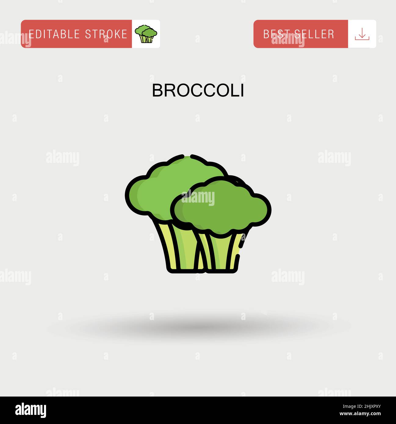 Broccoli Simple vector icon Stock Vector Image & Art - Alamy