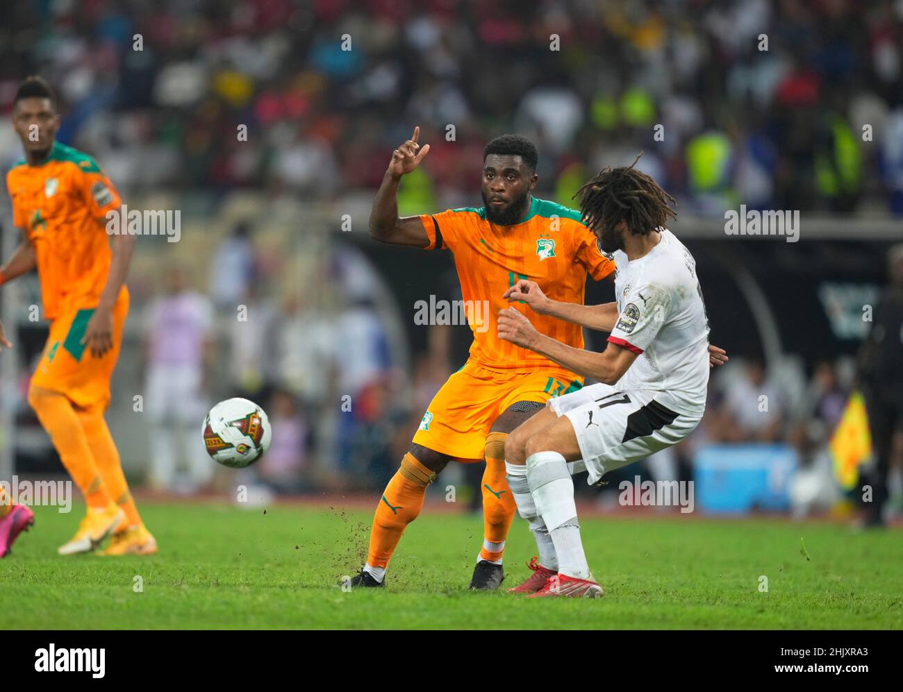 Douala, Cameroon, January, 26, 2022: Simon Deli of Ivory Coast during ...