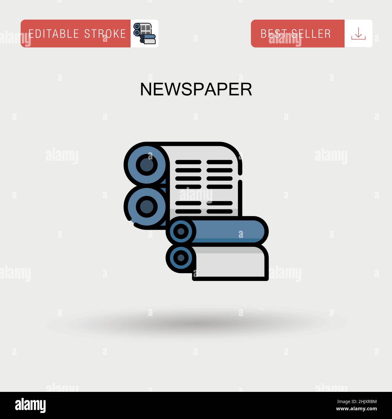 Newspaper Simple vector icon Stock Vector Image & Art - Alamy