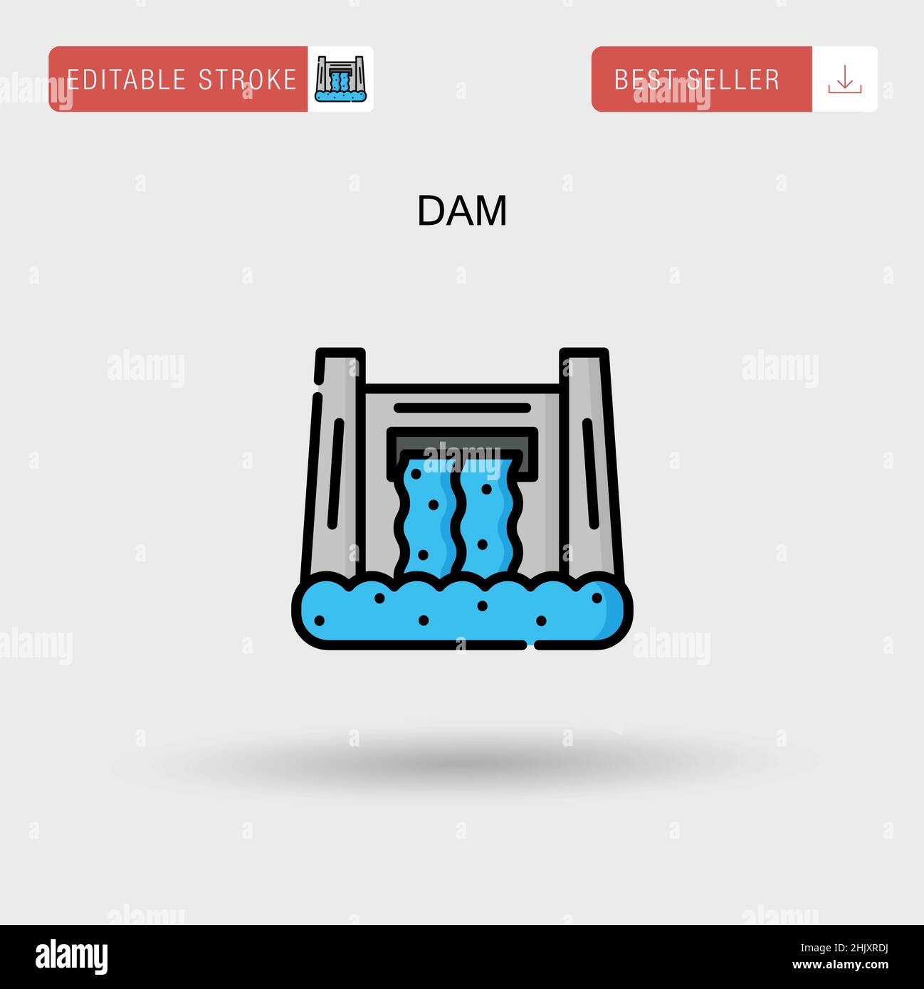 Dam Simple vector icon Stock Vector Image & Art - Alamy