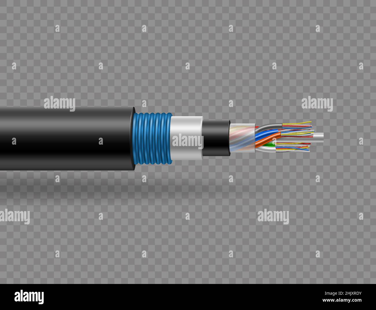 Ethernet cable cross section Stock Vector Images - Alamy