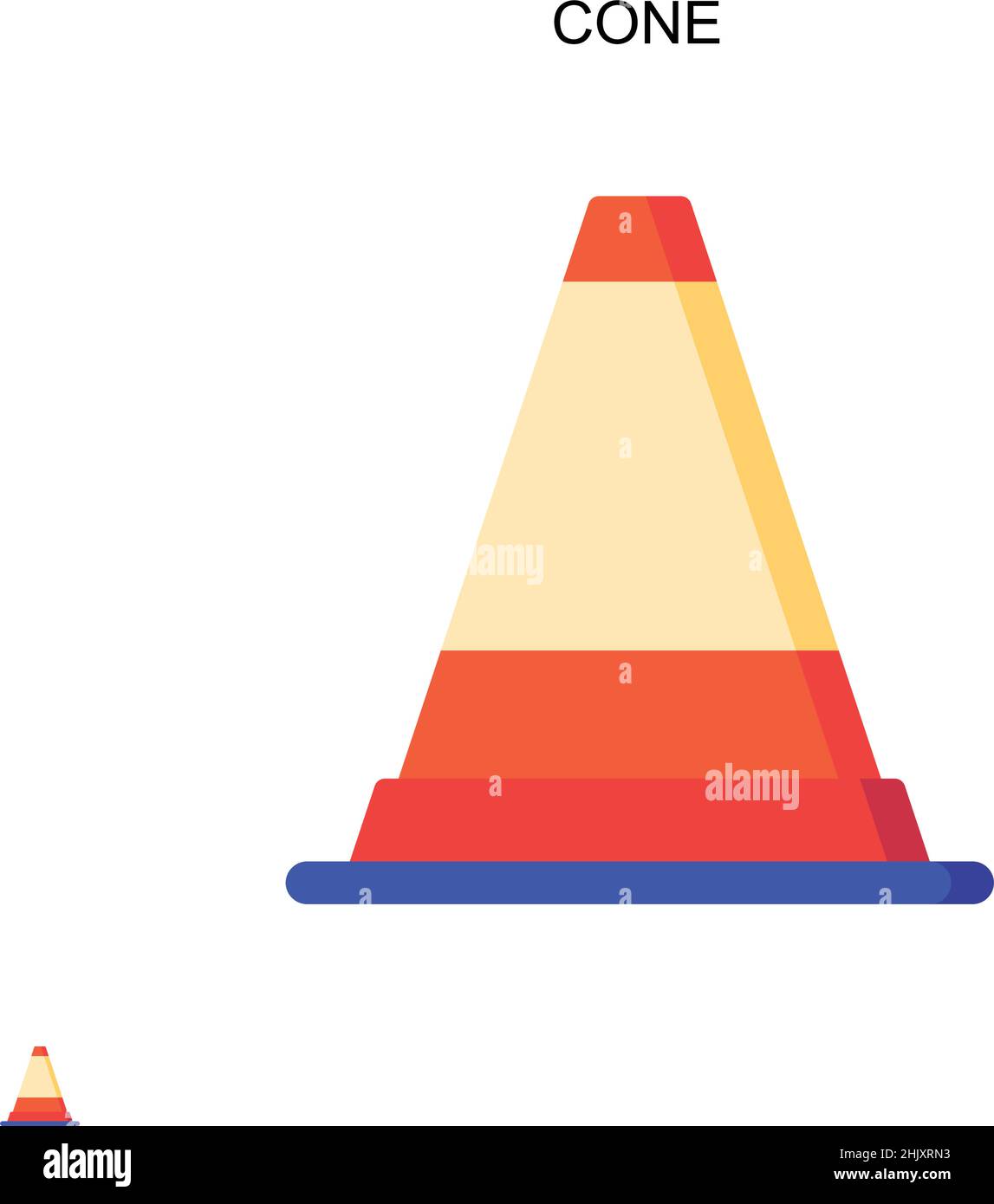 Cone Simple vector icon. Illustration symbol design template for web ...