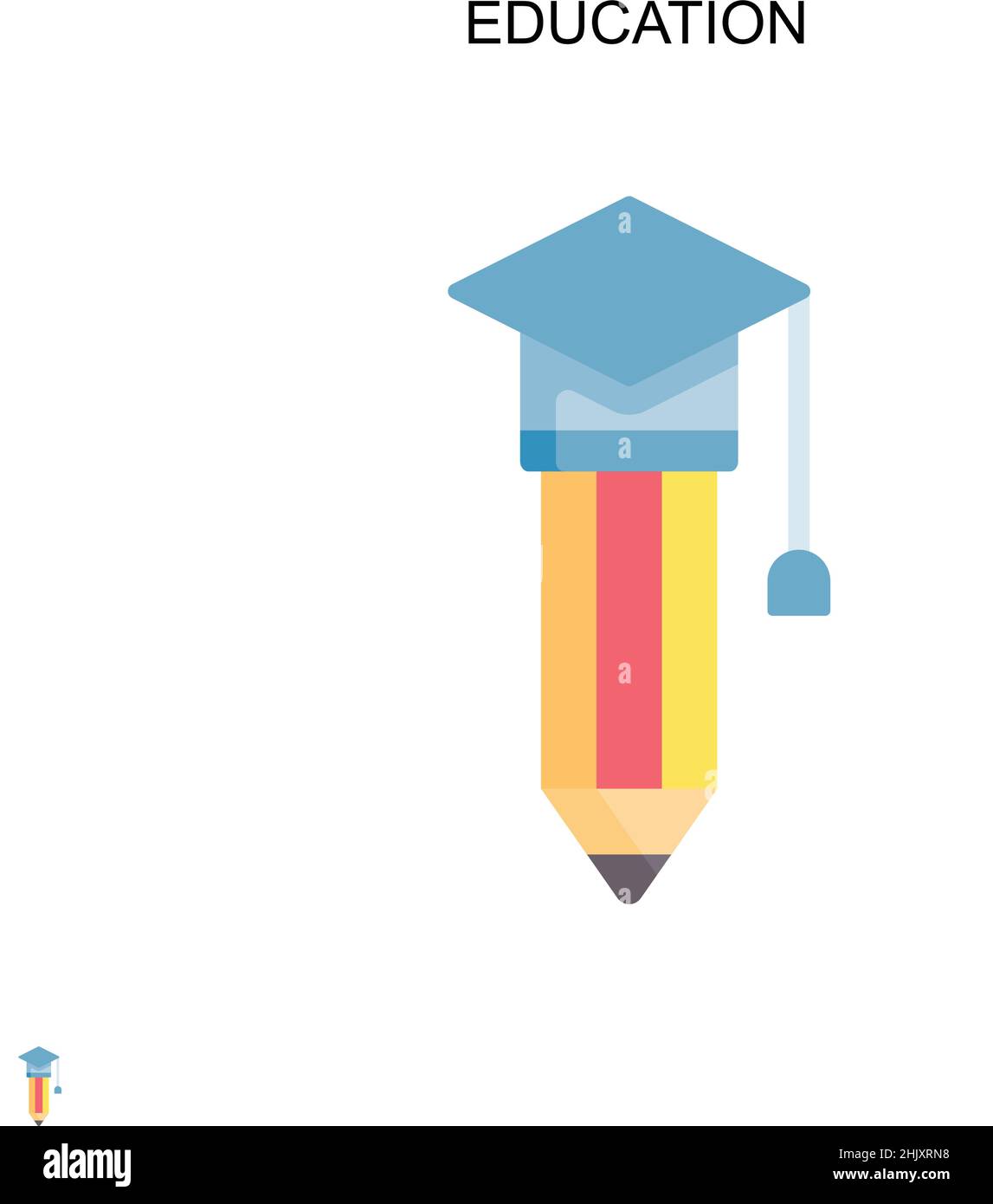 Education Simple vector icon. Illustration symbol design template for ...