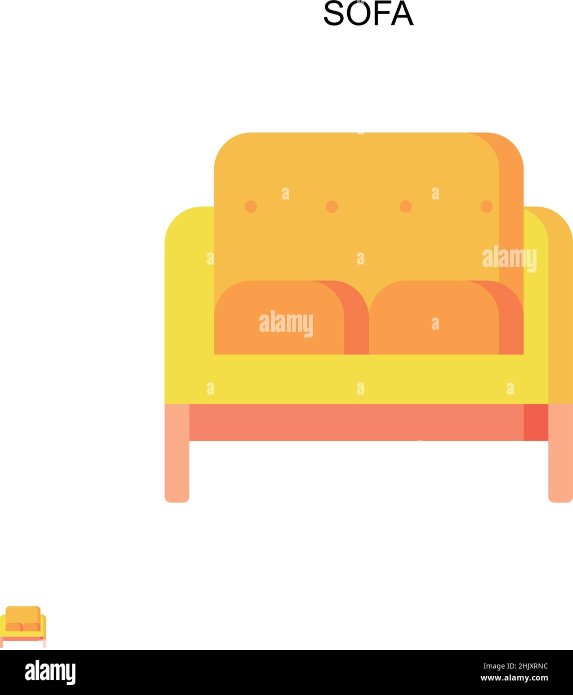Settee icon Stock Vector Images - Alamy