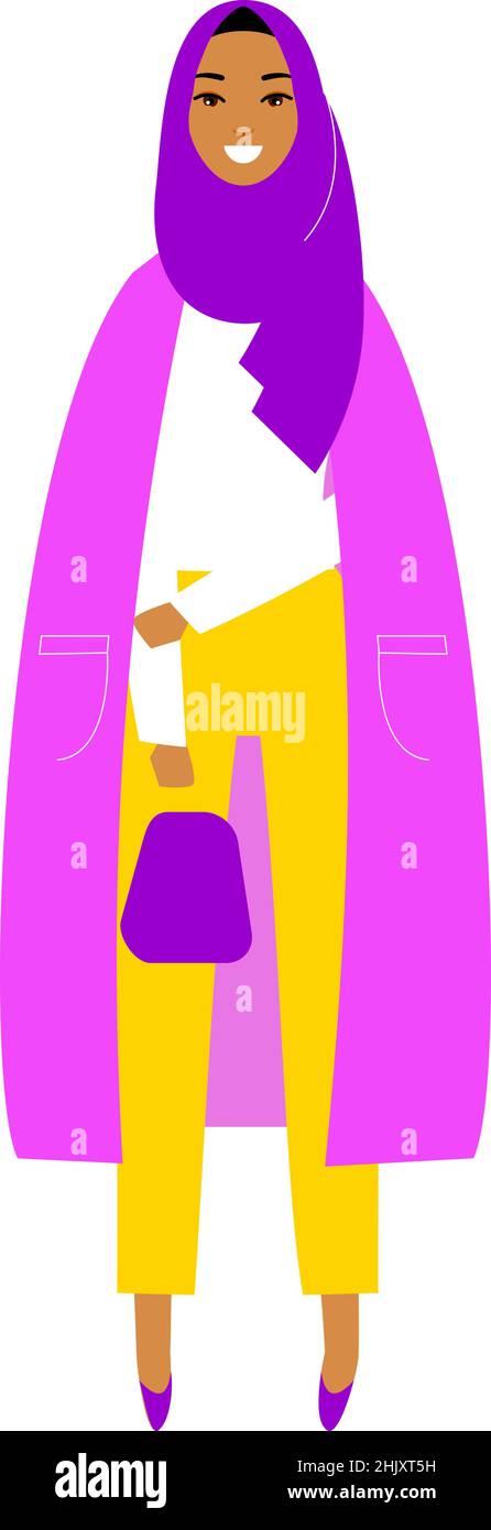 Young beautiful islamic saudi arabic girls in smart casual clothes ...