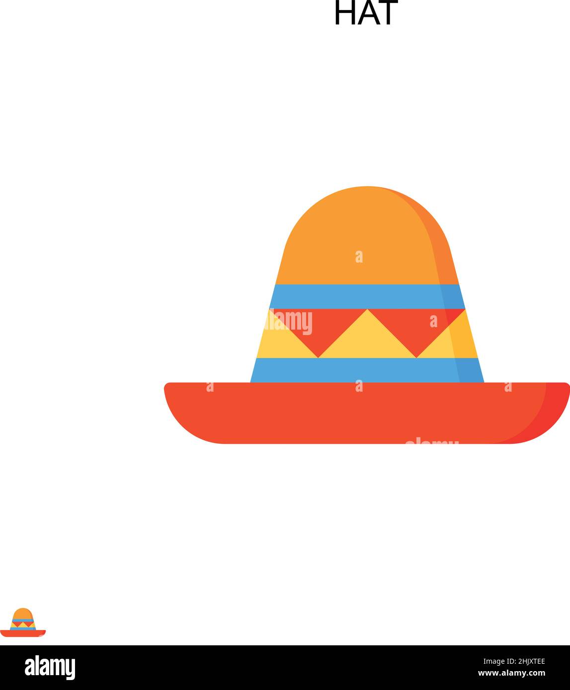 Hat Simple vector icon. Illustration symbol design template for web ...