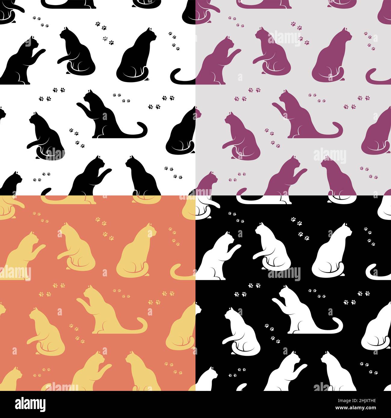 Twin cats Stock Vector Images - Alamy