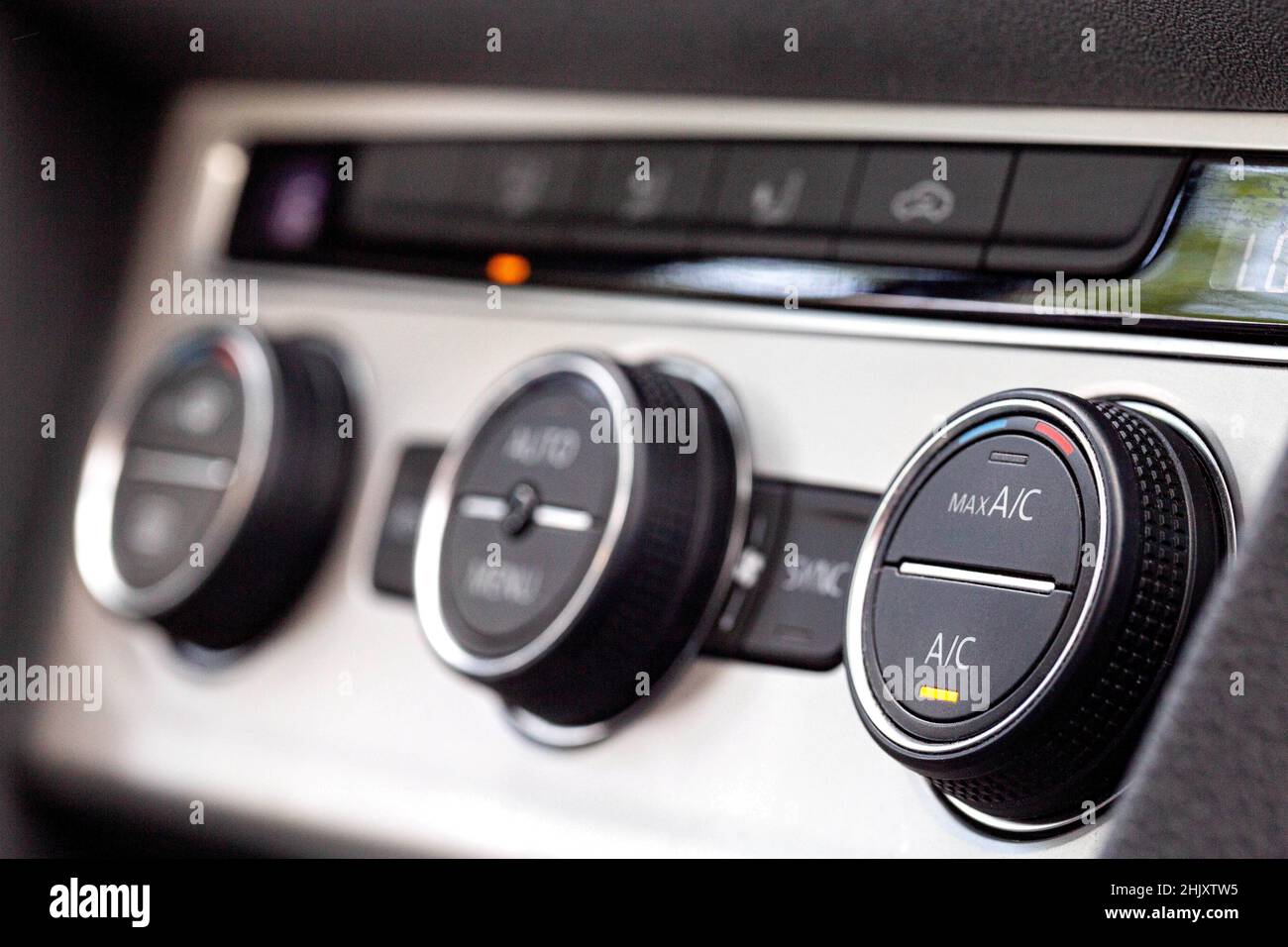 Modern car climate controls, macro. Modern climate control regulators ...