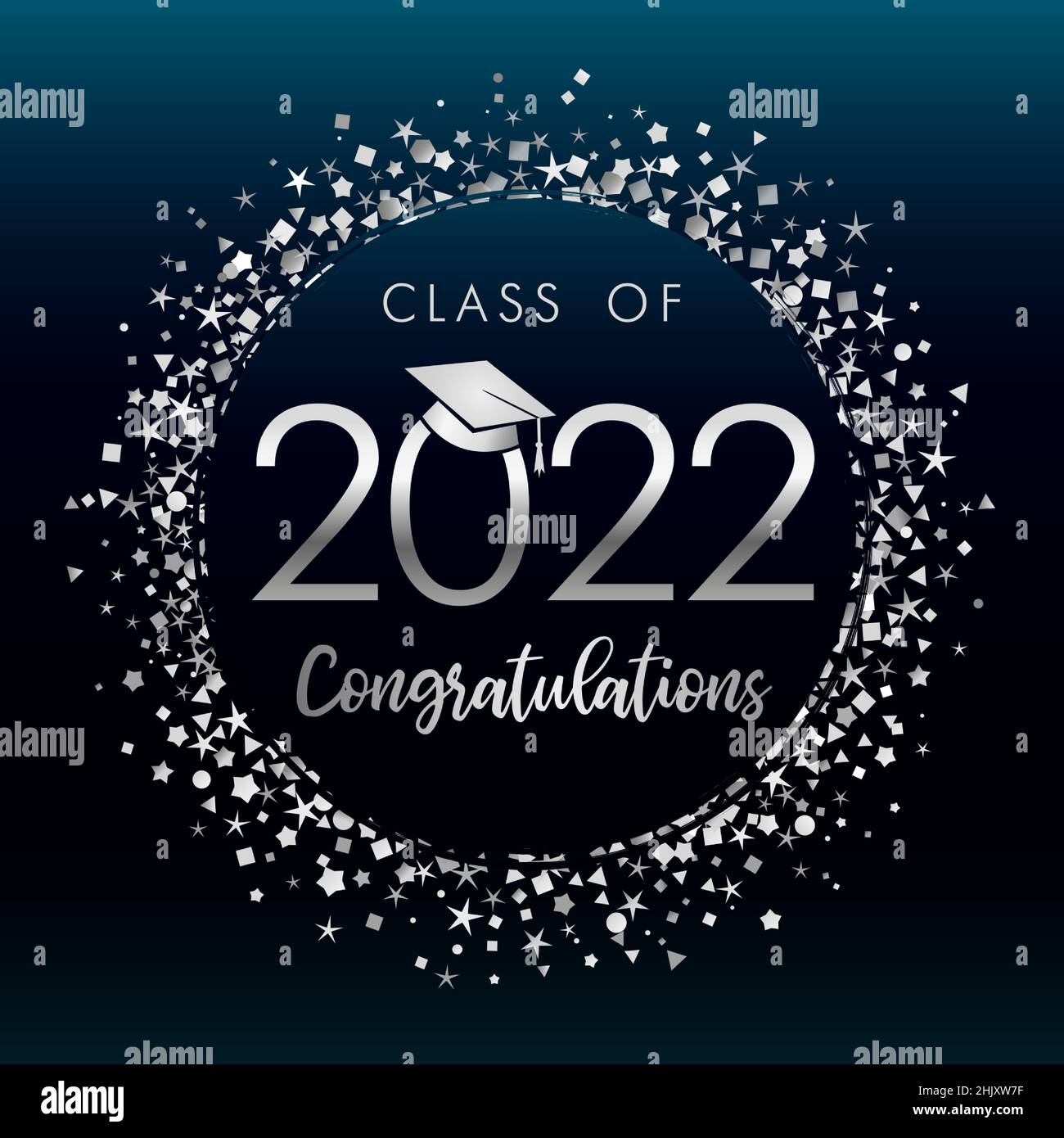 Class Of 2022 Graduation Cap Blue