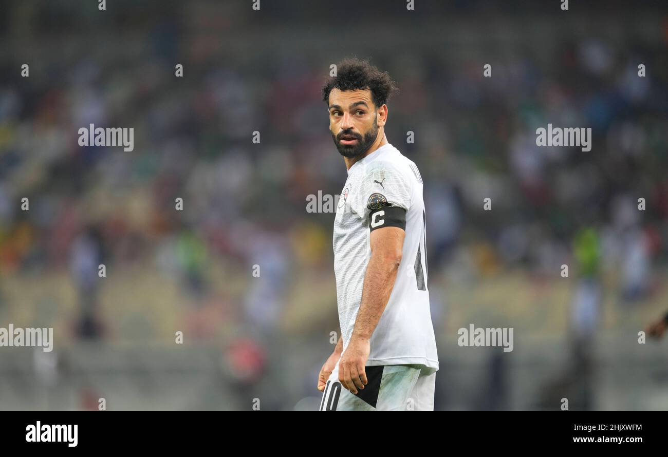 Douala, Cameroon, January, 26, 2022: Mohamed Salah (captain) of Egypt ...