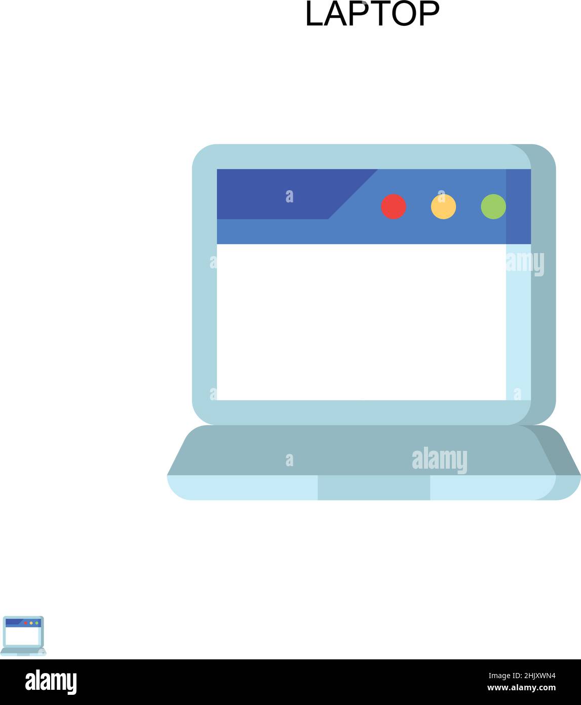 Laptop Simple vector icon. Illustration symbol design template for web ...