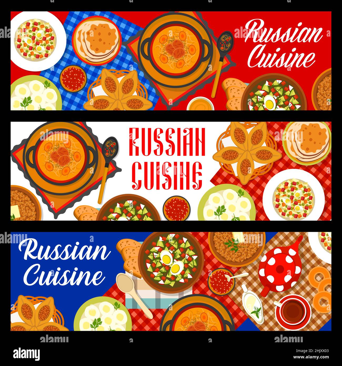 Russian cuisine restaurant Stock Vector Images - Alamy
