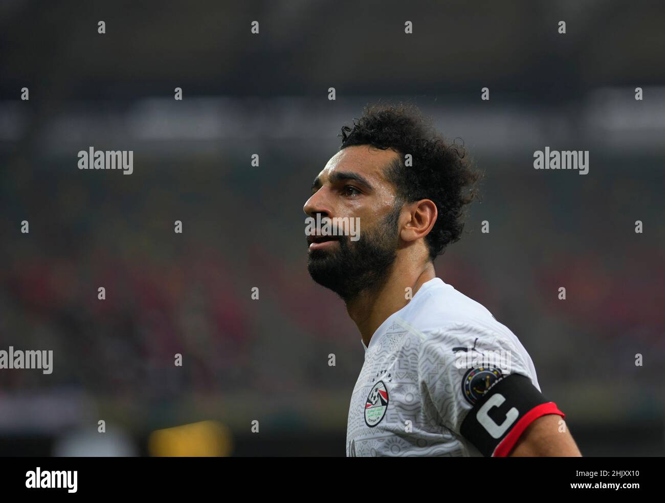 Douala, Cameroon, January, 26, 2022: Mohamed Salah (captain) of Egypt ...