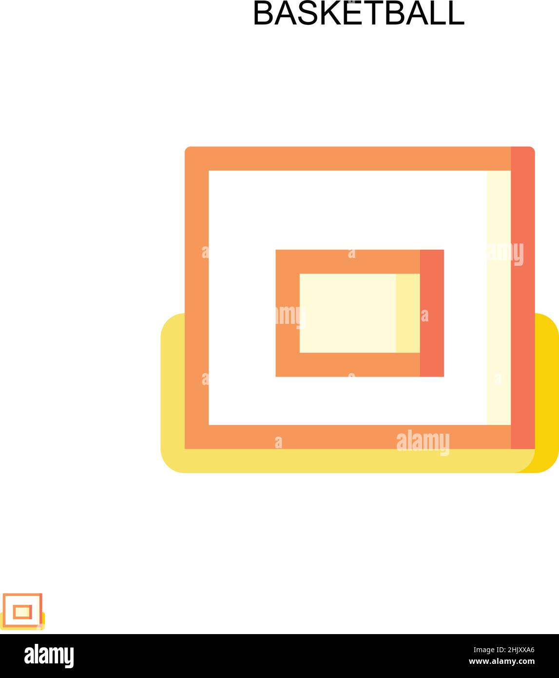 Basketball Simple vector icon. Illustration symbol design template for ...