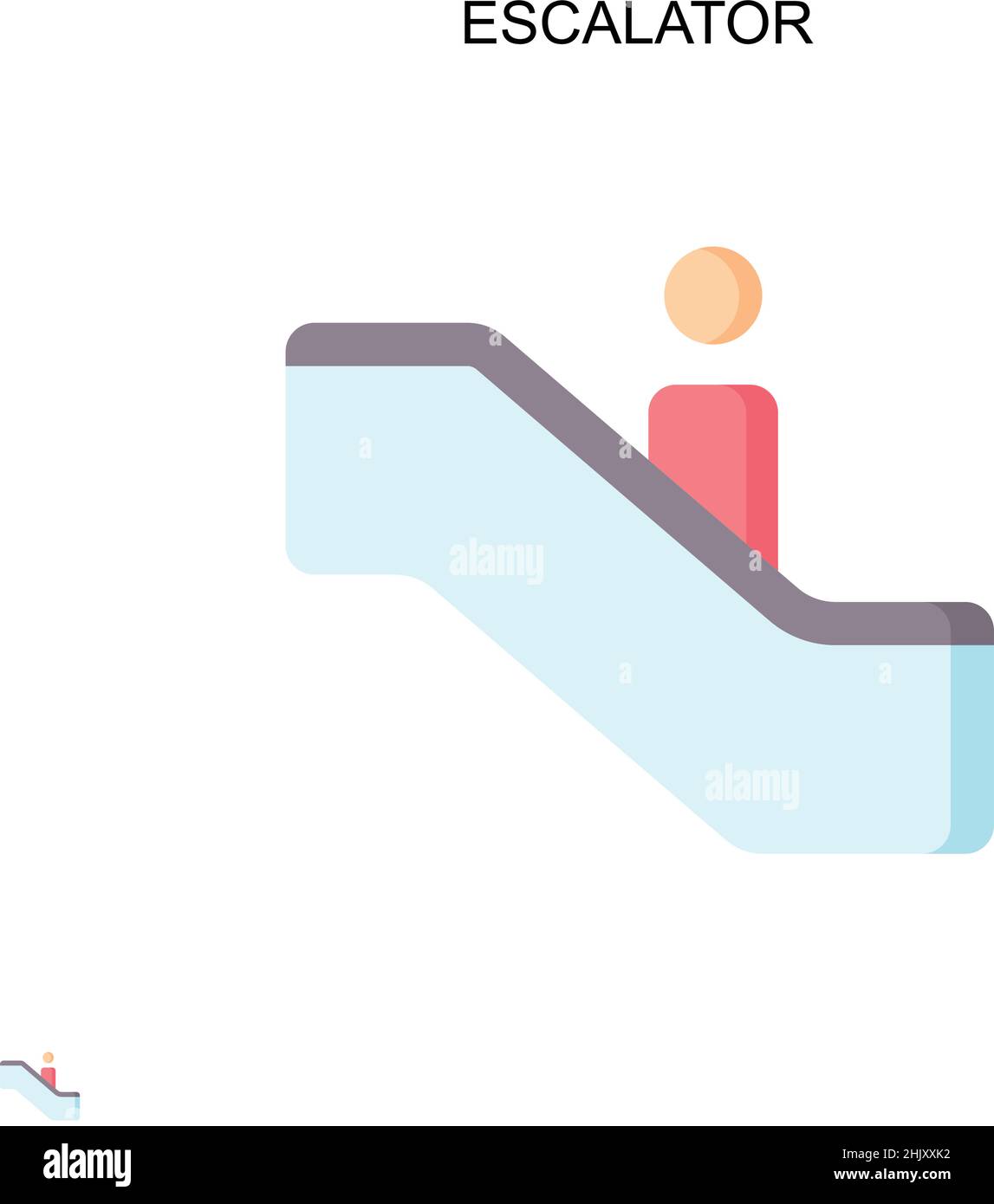 Escalator Simple vector icon. Illustration symbol design template for ...