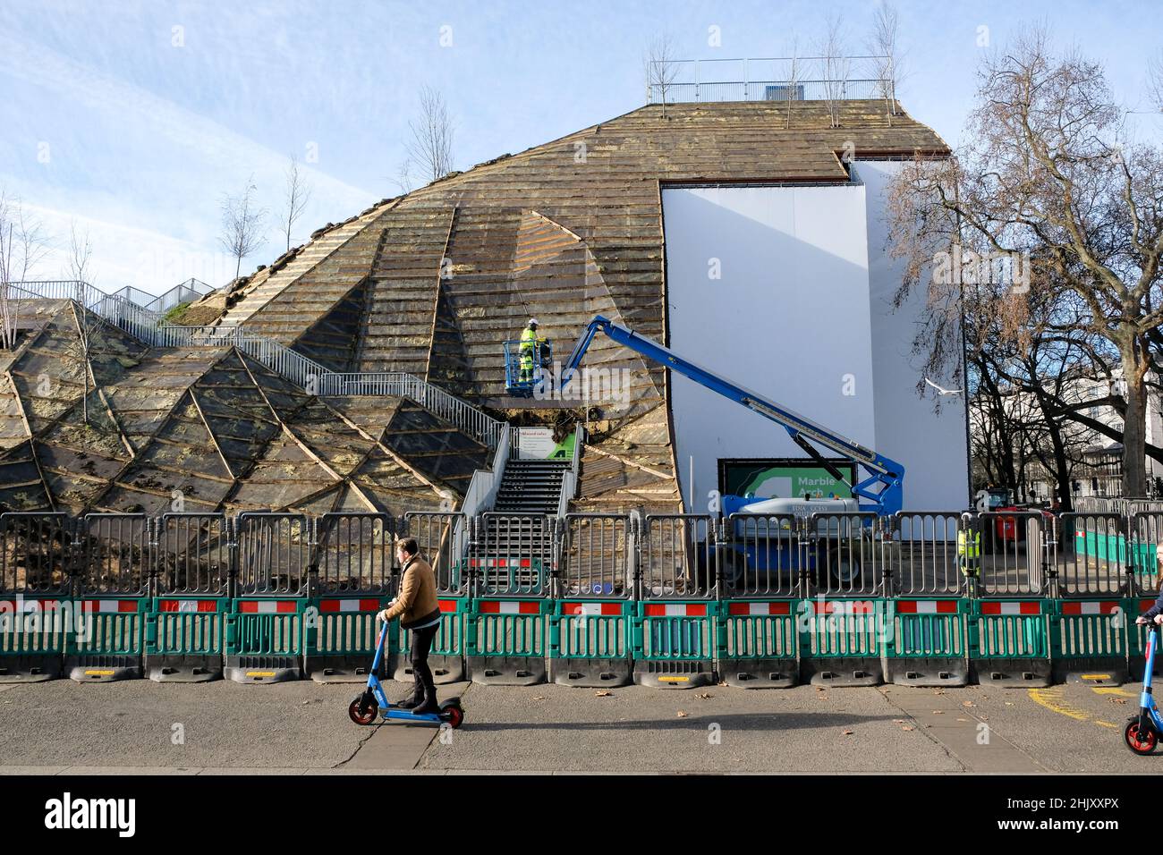 Marble Arch, London, UK. 1st Feb 2022. The Marble Arch Mound is ...