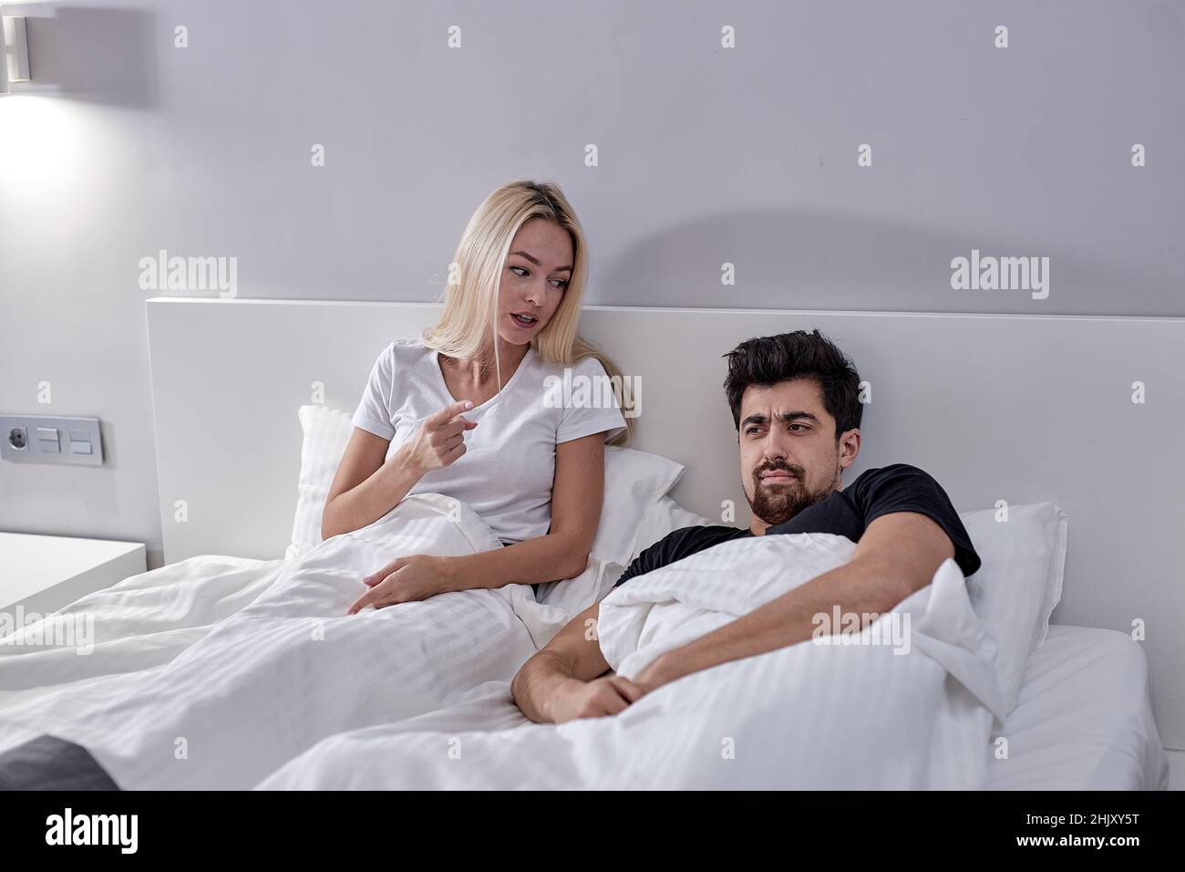 Woman scolding husband hi-res stock photography and images - Alamy