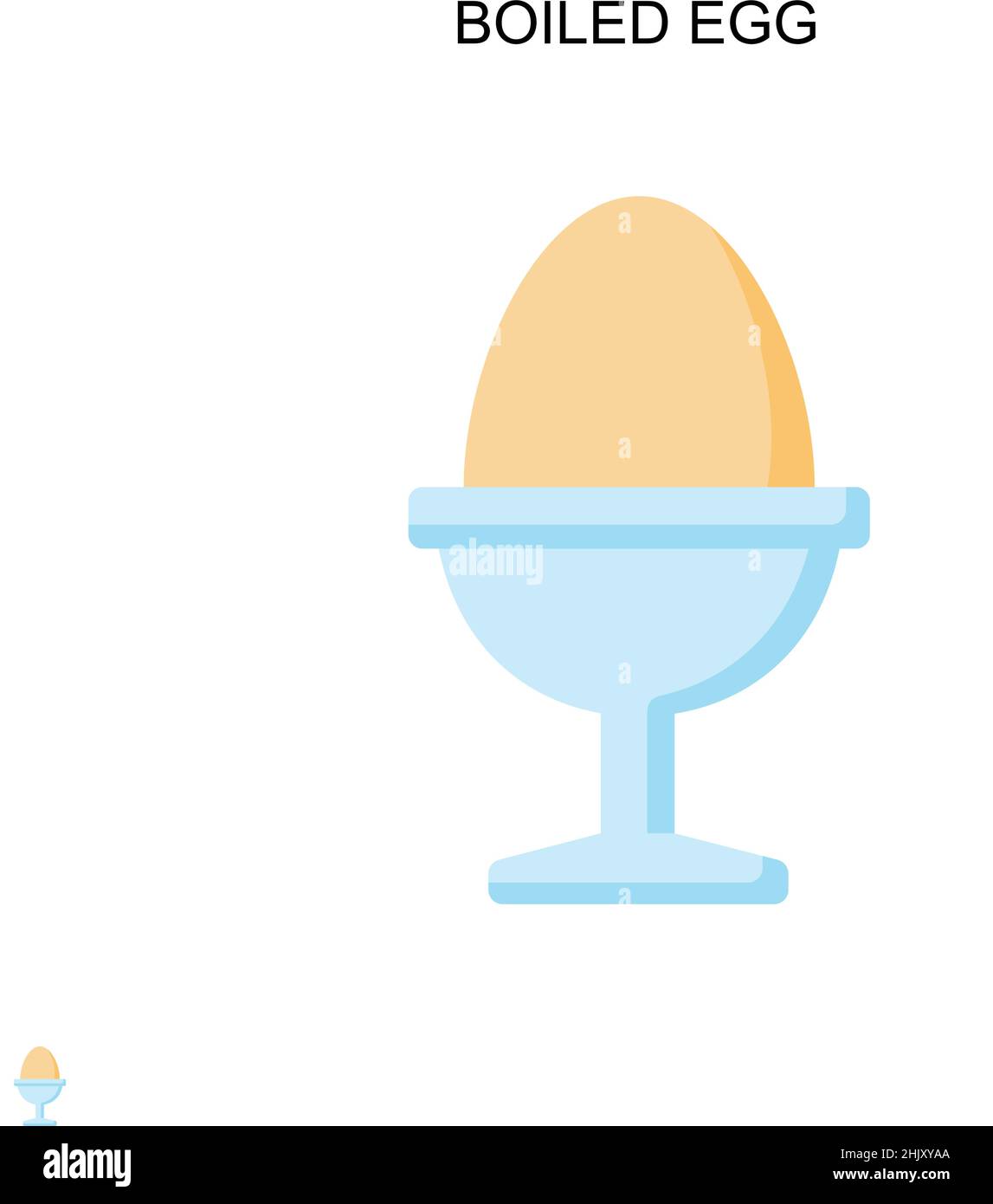 Boiled egg Simple vector icon. Illustration symbol design template for ...