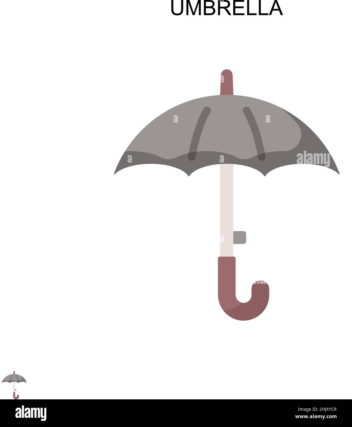 Umbrella Simple vector icon. Illustration symbol design template for ...