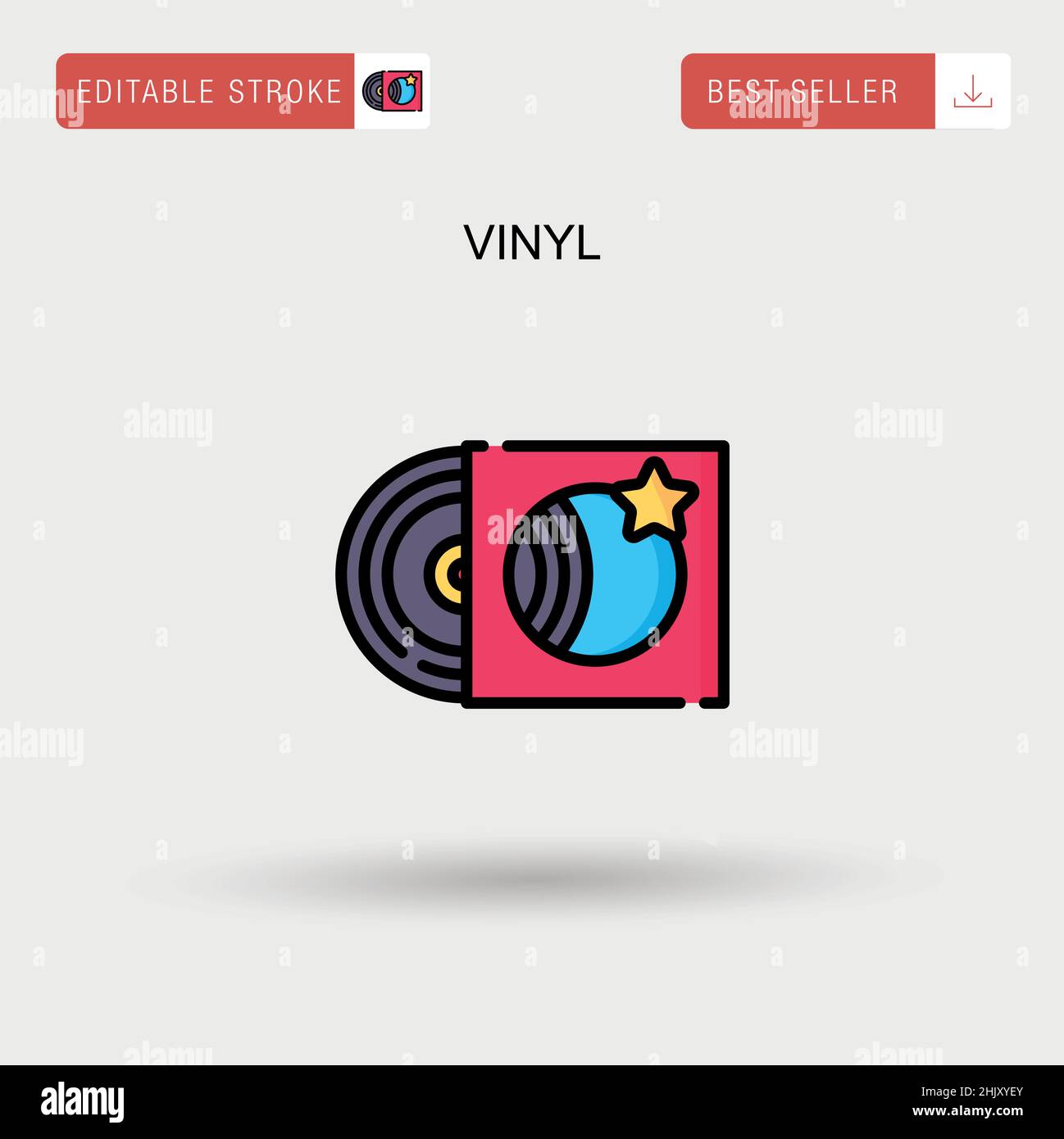 Vinyl Simple vector icon Stock Vector Image & Art - Alamy