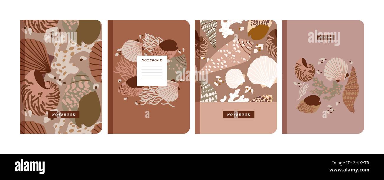 Vector illustartion templates cover pages for notebooks, planners ...