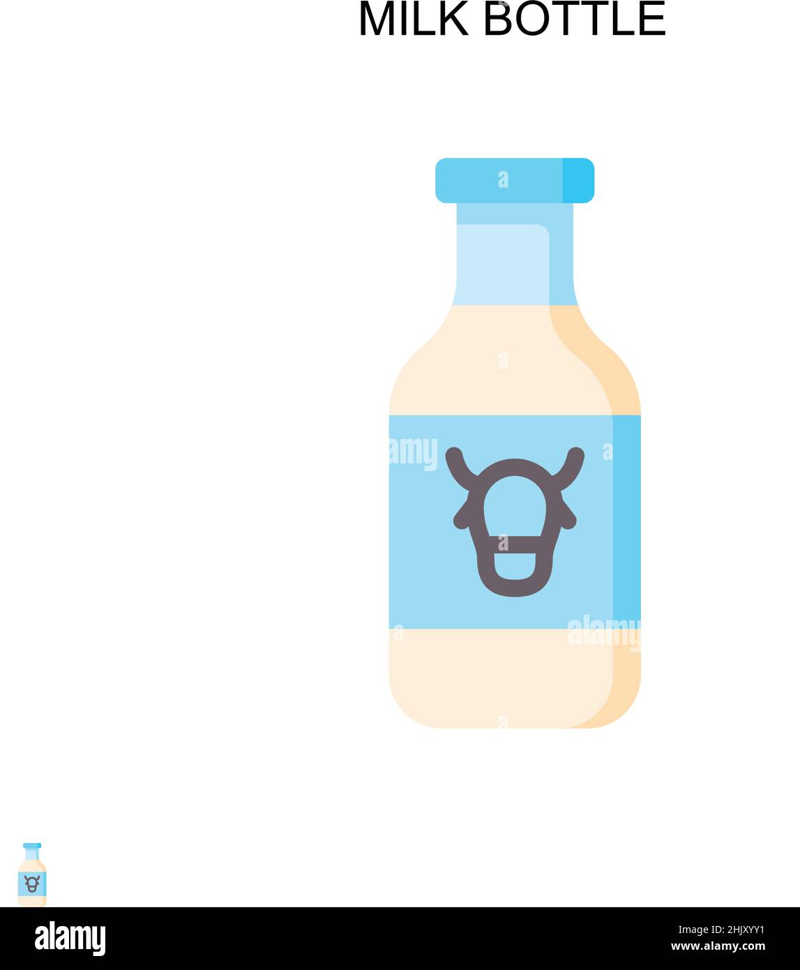 Milk bottle Simple vector icon. Illustration symbol design template for ...